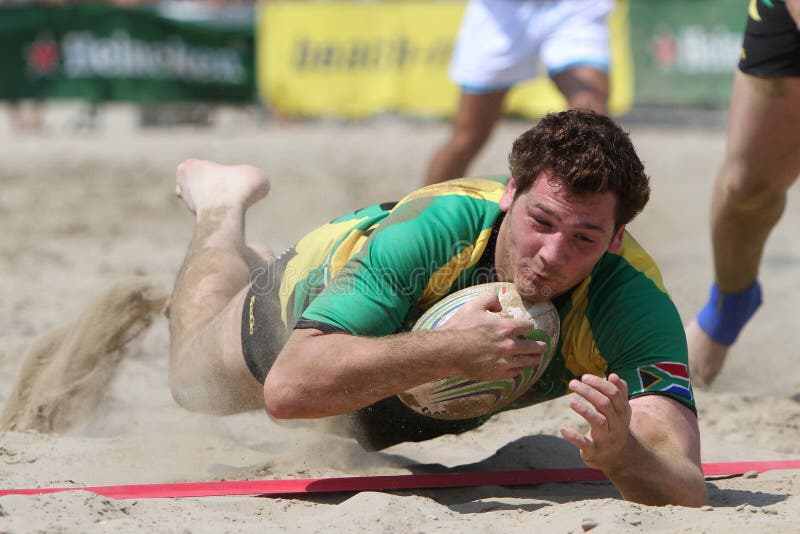 INTERNATIONAL BEACH RUGBY - NEW ZEALAND Editorial Stock Image - Image ...