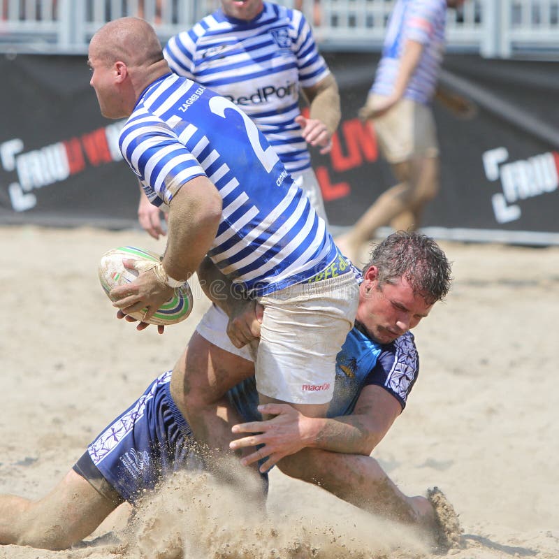 INTERNATIONAL BEACH RUGBY - NEW ZEALAND Editorial Stock Image - Image ...