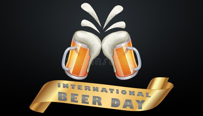 International Beer Day Holiday Concept Stock Illustration ...