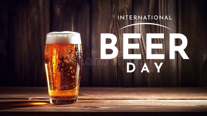 International Beer Day Poster Design Stock Illustration - Illustration ...