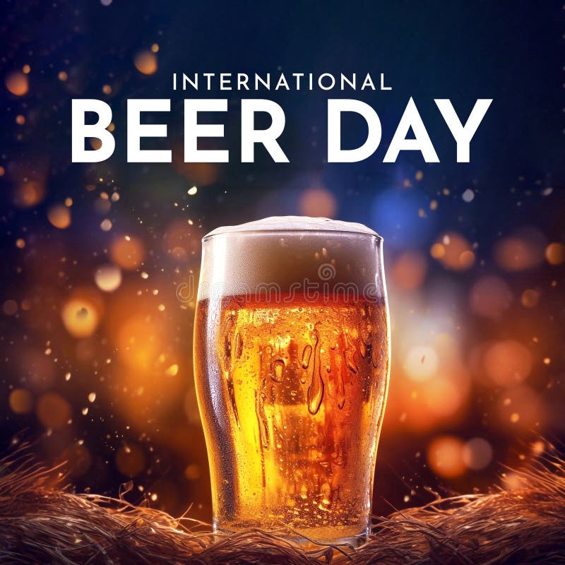 International Beer Day Poster Design Stock Illustration - Illustration ...