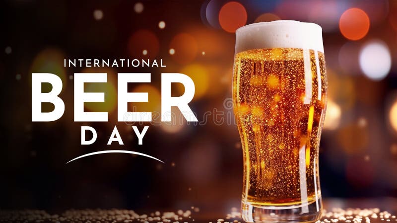International Beer Day Poster Design Stock Illustration - Illustration ...