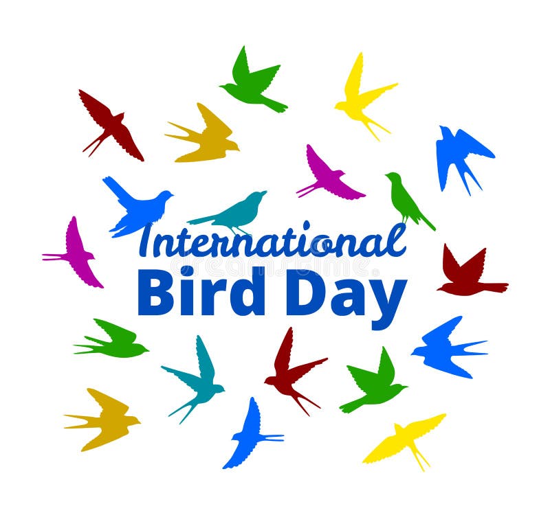International Bird Day Calligraphy Hand Lettering for Element Design ...