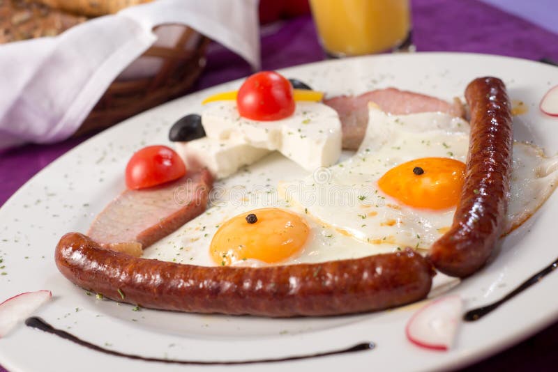 International breakfast stock image. Image of mushrooms - 22453425