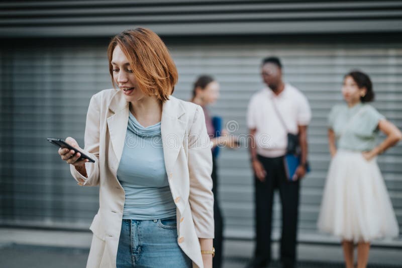 International Business People Interacting in Urban City Environment ... International Business People Interacting in Urban City Environment ...