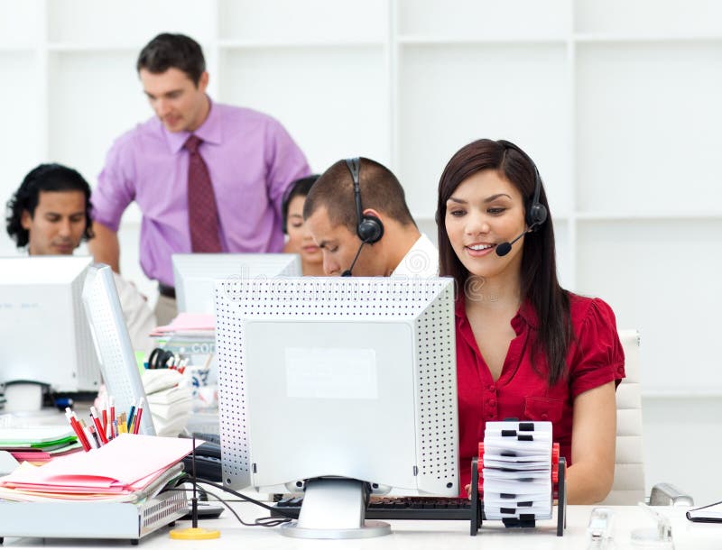 International Business Team Working Stock Image - Image of male ...