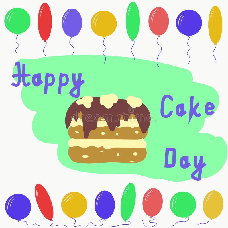 International Cake Day. Vector Illustration in Flat Style Stock Vector ...