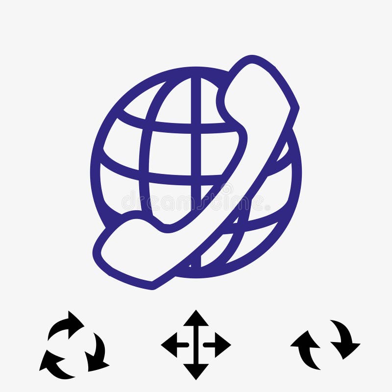 International Call Icon Stock Vector Illustration Flat Design Stock ...