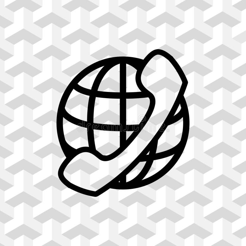 International Call Icon Stock Vector Illustration Flat Design Stock ...