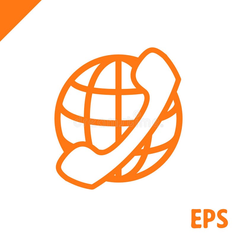 International Call Icon Stock Vector Illustration Flat Design Stock ...