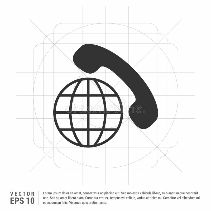 International Call Icon stock vector. Illustration of land - 122008948