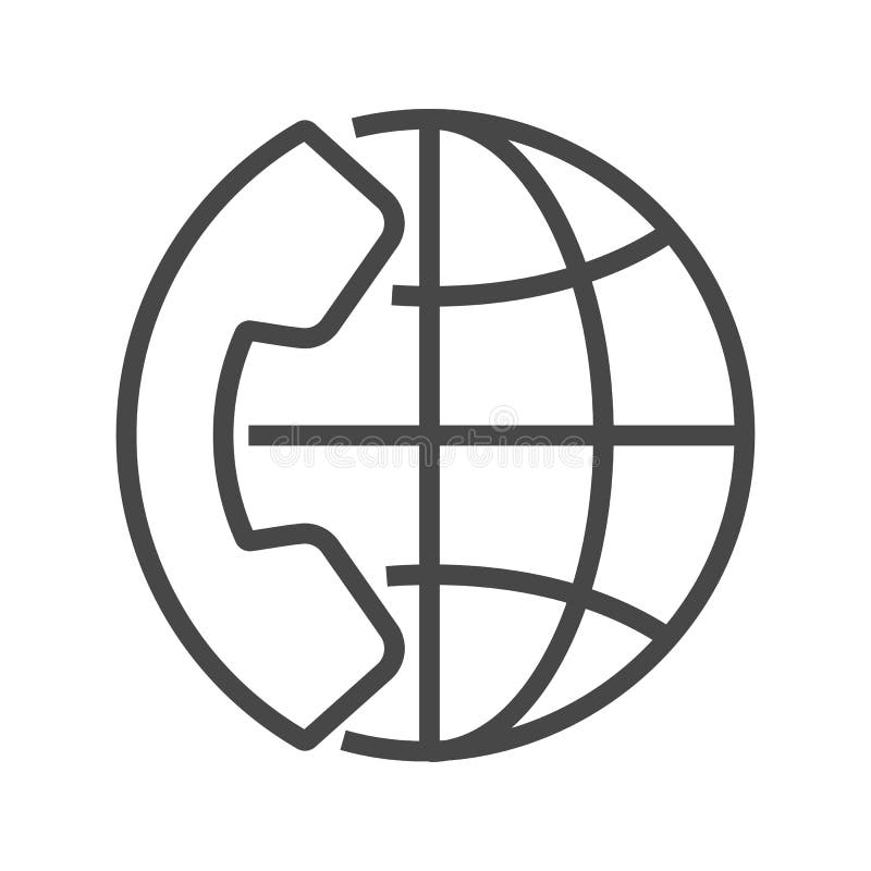 International Call Icon stock vector. Illustration of land - 122008948