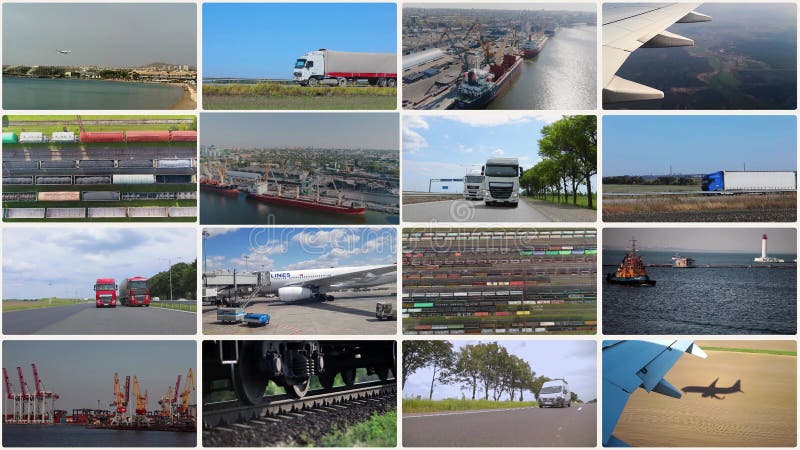 International Cargo Transportation. Cargo Transportation Multiscreen ...