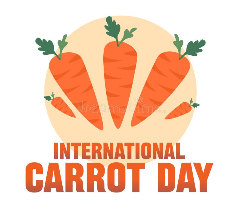 International Carrot Day with Delicious Carrots Stock Vector ...