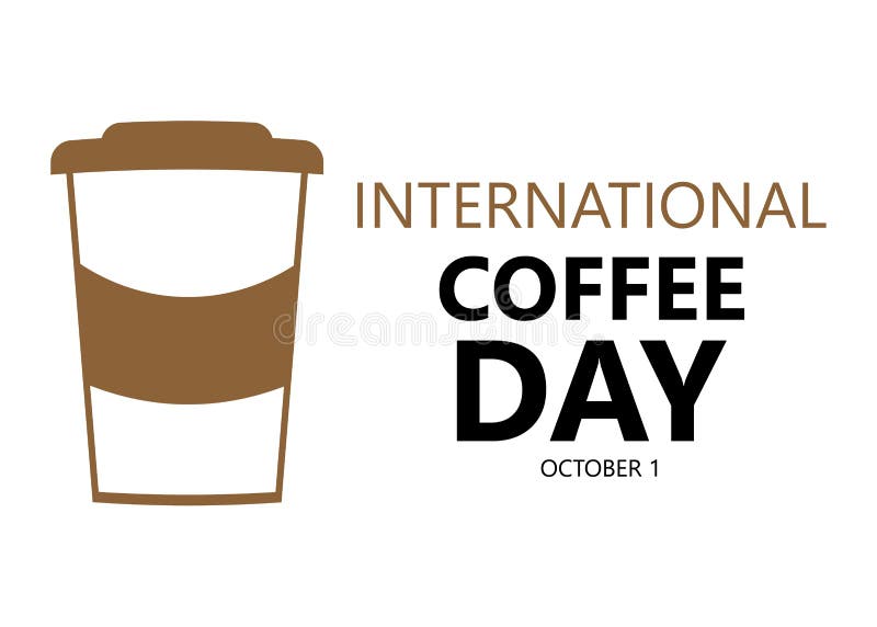 International Coffee Day. Linear Icon of a Glass with Coffee Stock ...