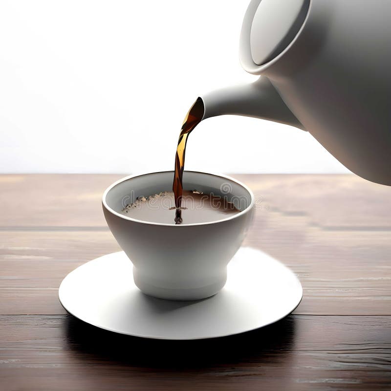 International Coffee Day with Liquid Coffee Pouring on Coffee Cup Ai ...