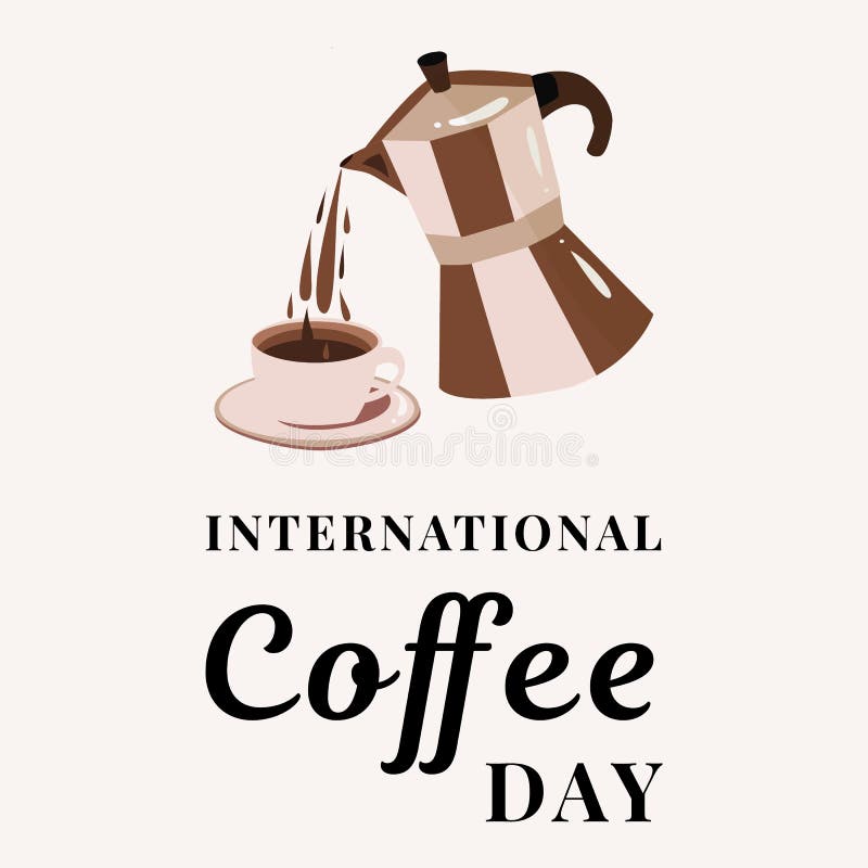 International Coffee Day, a Coffee Maker from Which Coffee Flows ...