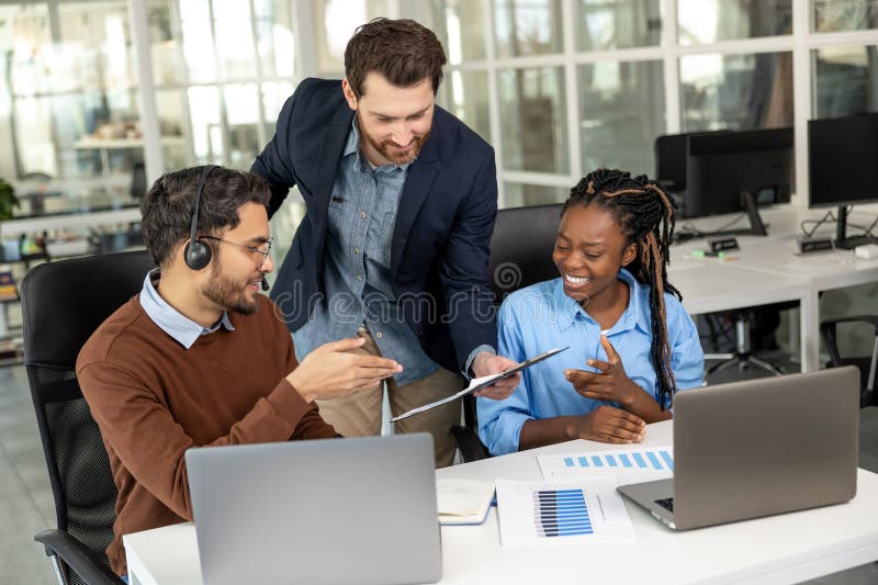 International Colleagues of Modern Work Co-working Space Working on ...