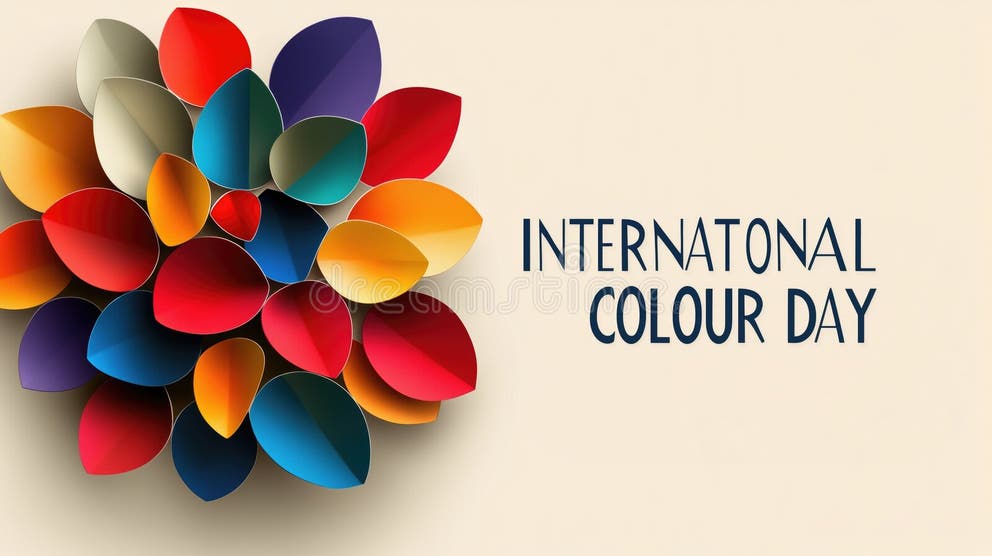 International Colour Day Celebration Design on Solid Background Stock ...