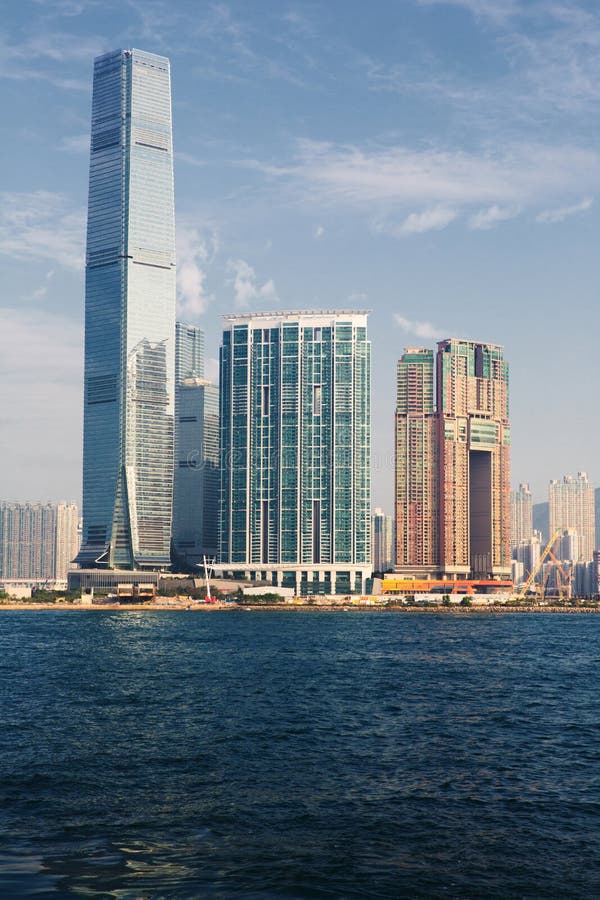 International Commerce Centre Hong Kong Stock Photo - Image of city ...