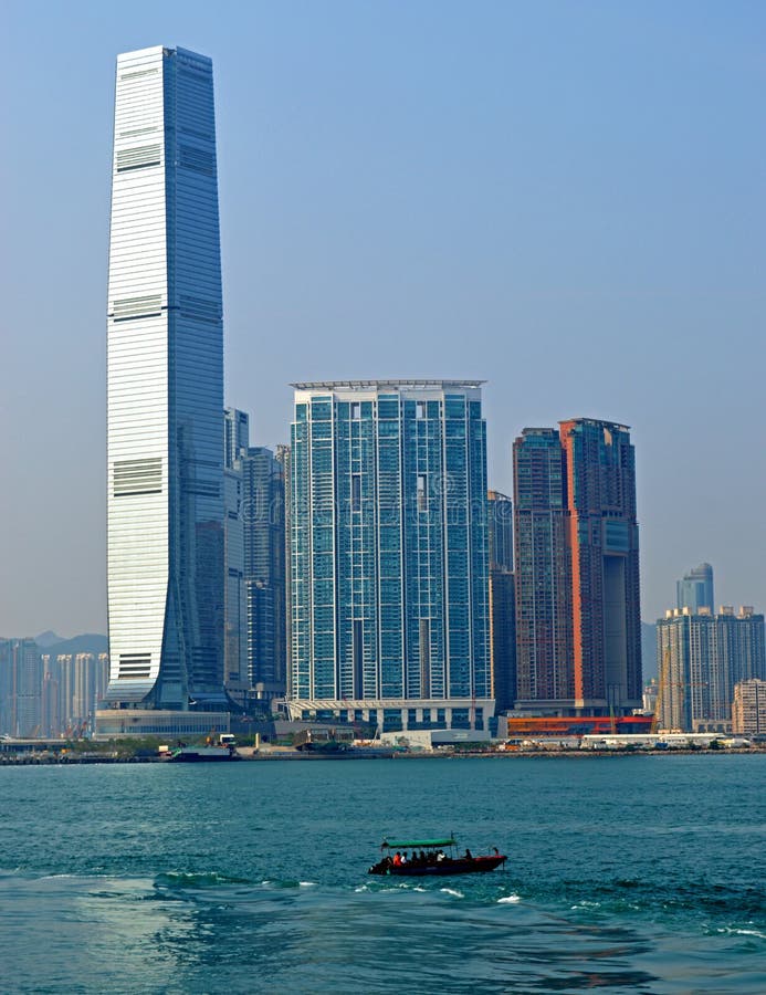 Tallest Building In Hong Kong International Commerce Centre Stock Photo ...