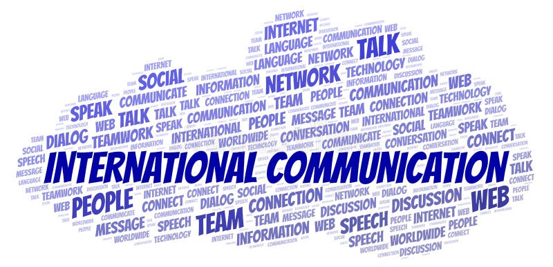 International Communication Word Cloud Stock Illustration ...