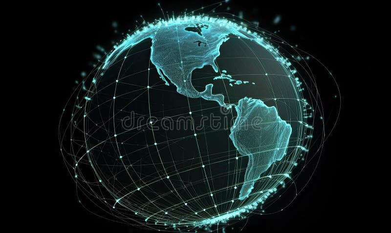 International Communication World Globe with Various Languages and ...