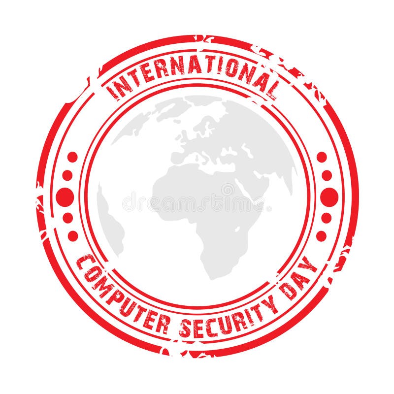 International Computer Security Day Stock Illustration - Illustration ...