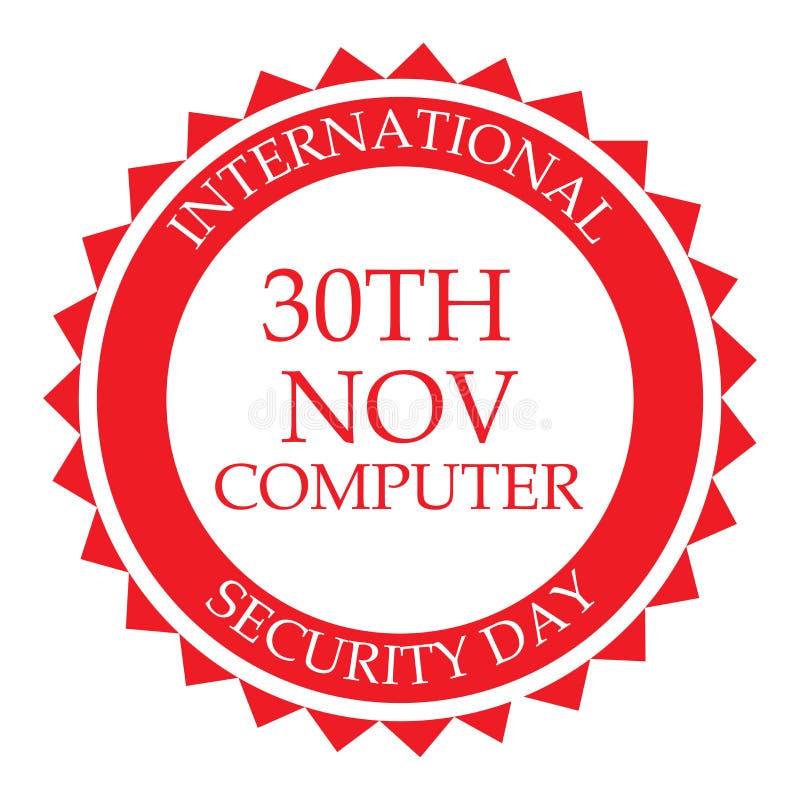 International Computer Security Day Stock Illustration - Illustration ...