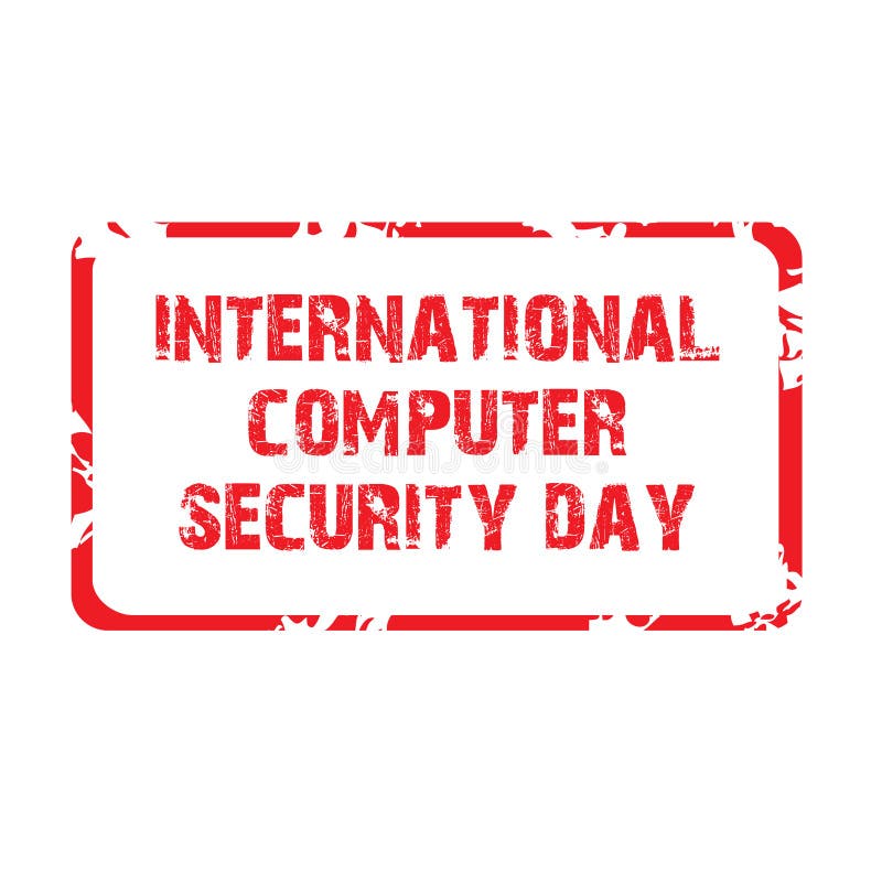 International Computer Security Day Stock Illustration - Illustration ...