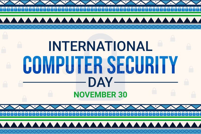 International Computer Security Day Wallpaper with Shapes and ...