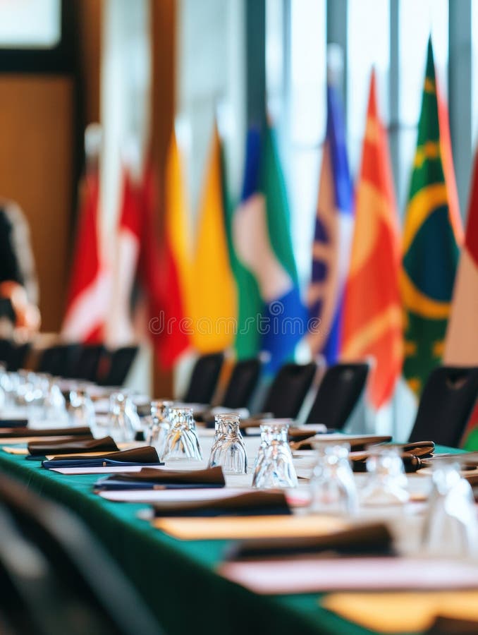International Conference Table Set for Discussions on Global Diplomacy ...
