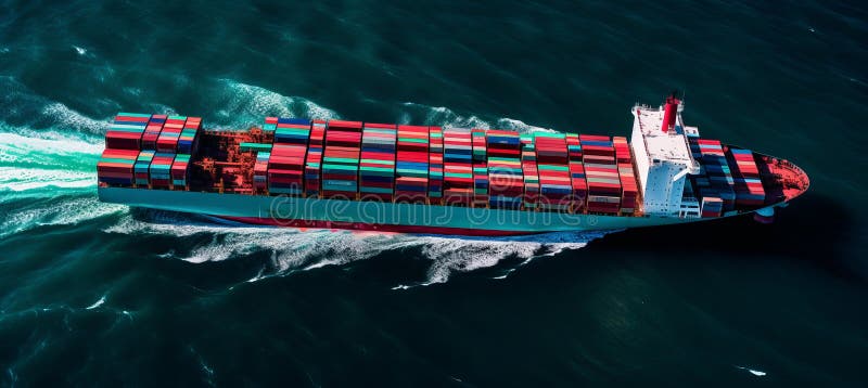 International by Container Cargo Ship Boa Stock Illustration ...