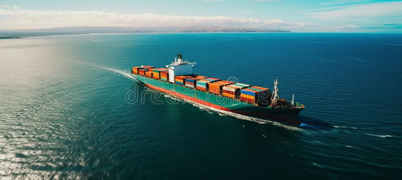 International by Container Cargo Ship Boa Stock Illustration ...