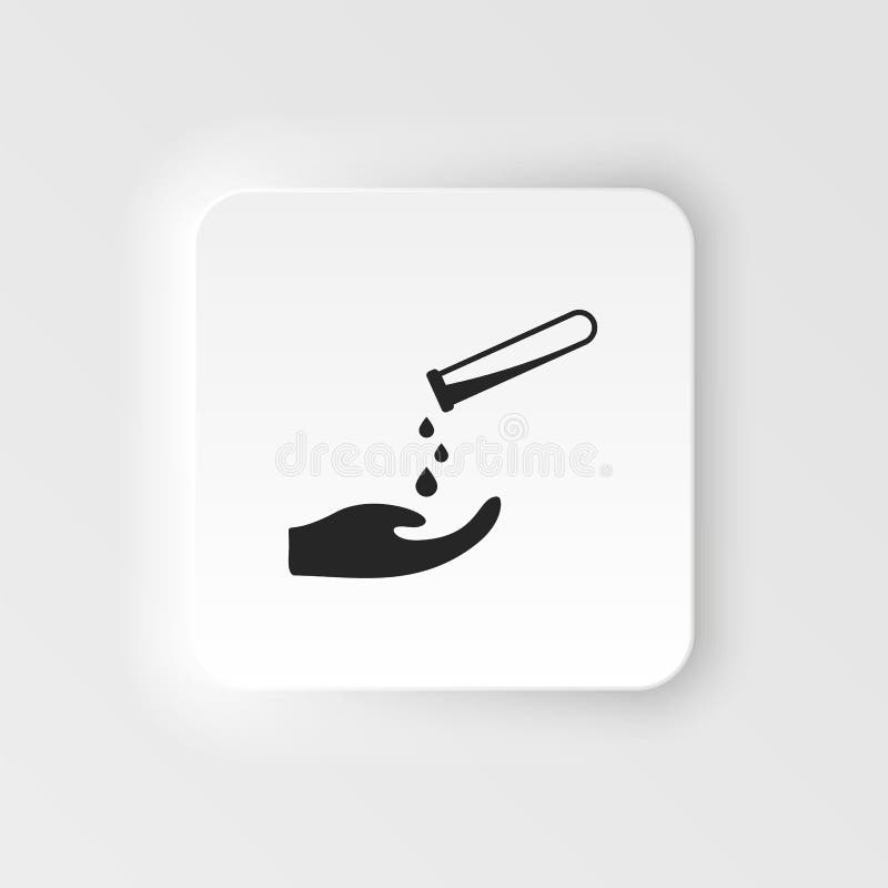 International Corrosive Class Symbolsblack And White Warning Dangerous Neumorphic Icon