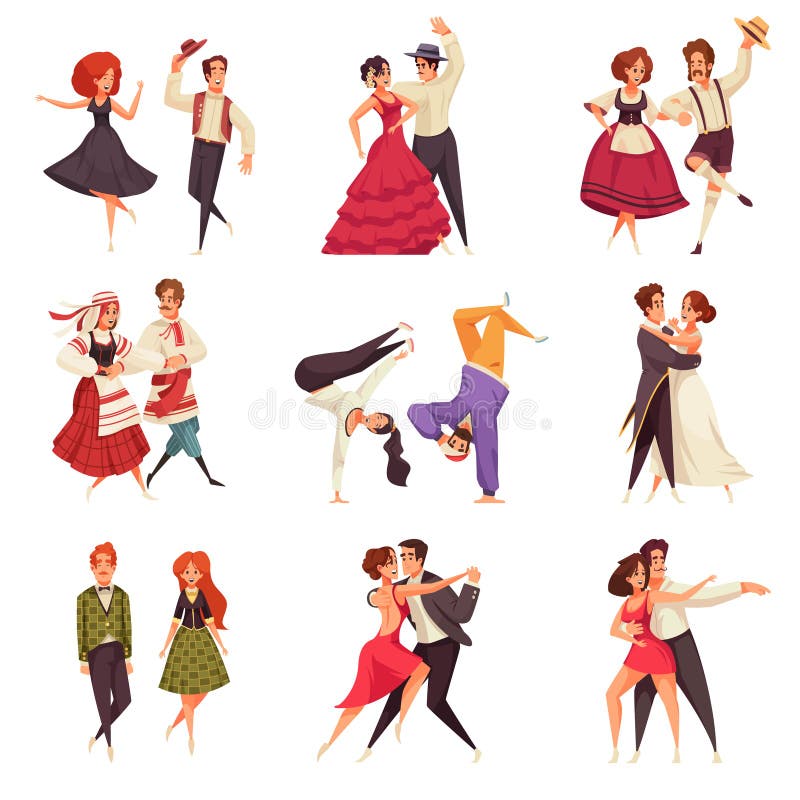 International Dance Day Set Stock Vector - Illustration of culture ...