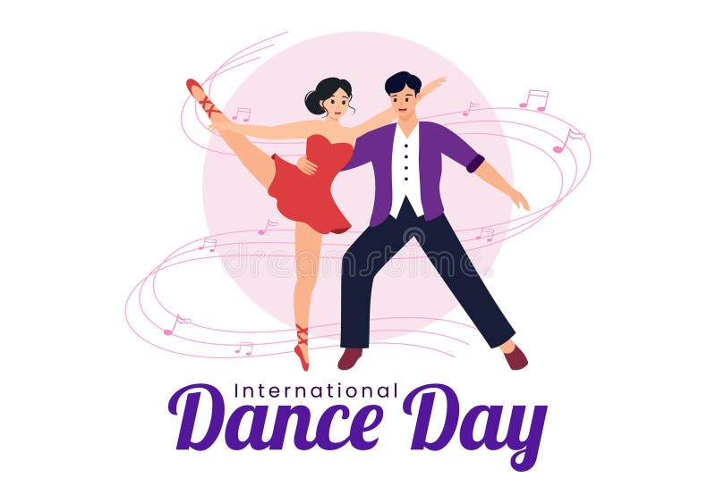 International Dance Day Vector Illustration on 29 April with ...