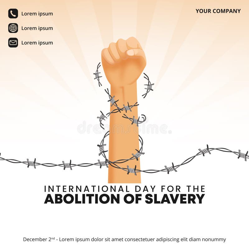 International Day for the Abolition of Slavery with Hands Breaking ...