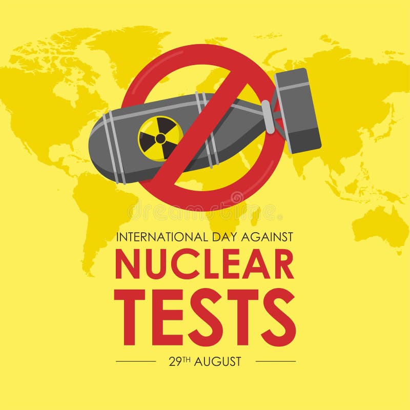 International Day Against Nuclear Tests Post Template Vector Stock ...