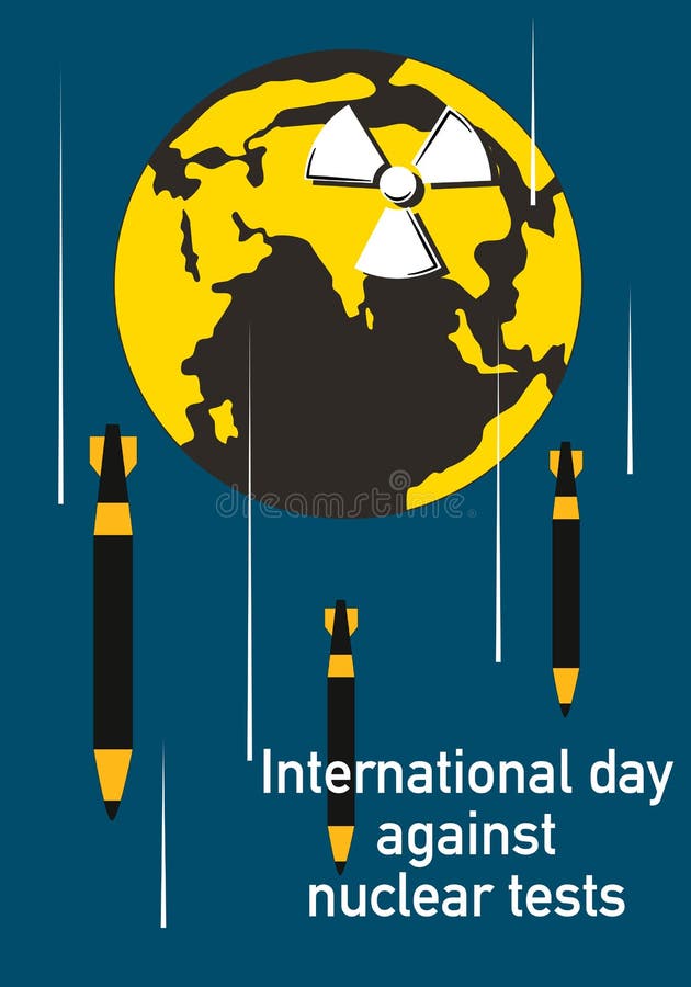 International Day Against Nuclear Tests Vector Poster. Protect World ...