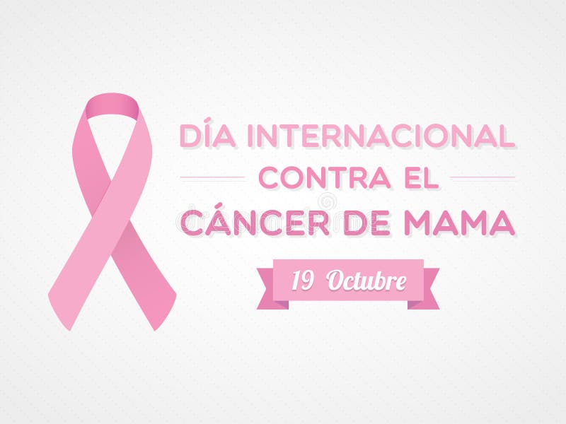 International Day Of Breast Cancer Spanish Vector Illustration Flat