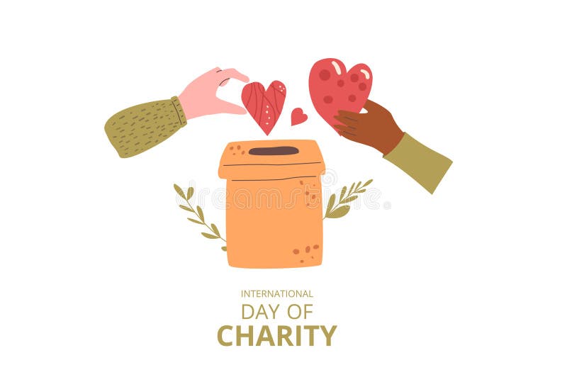 International Day of Charity Template. Donation Box Emblem Stock ...