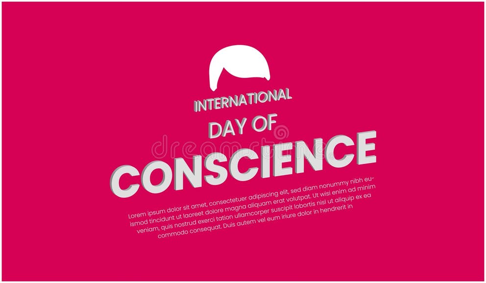 International Day of Conscience Design Stock Vector - Illustration of ...