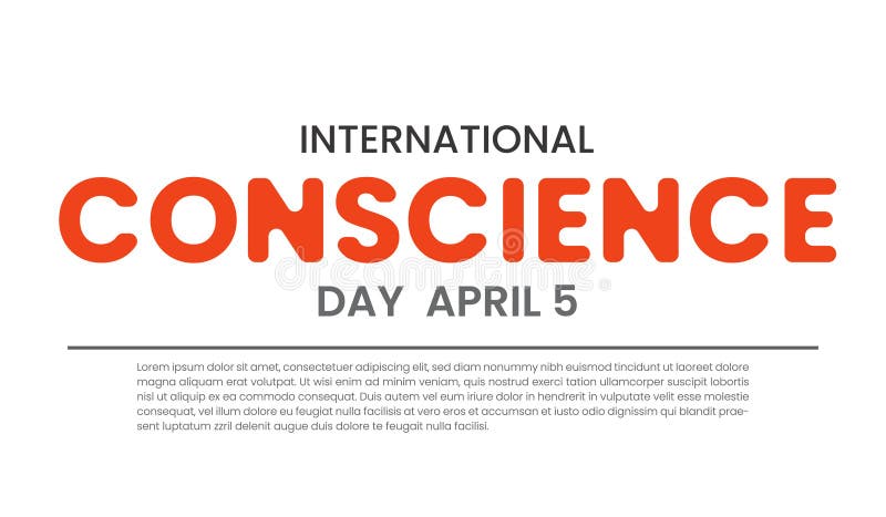 International Day of Conscience Design Stock Vector - Illustration of ... International Day of Conscience Design Stock Vector - Illustration of ...