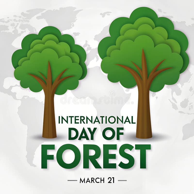 International Day of Forest Celebrated with Green Trees Stock Image ...