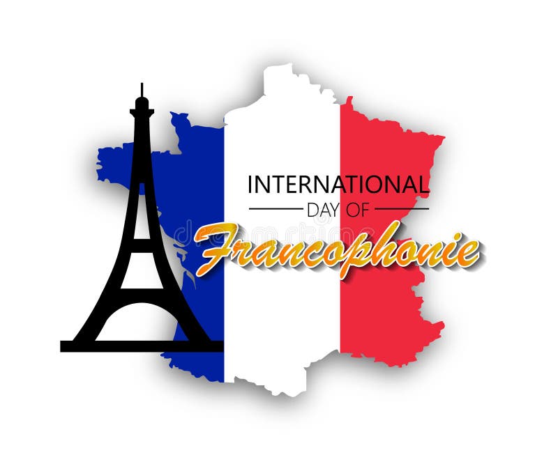 La Francophonie Flag Closeup View Stock Illustration - Illustration of ...