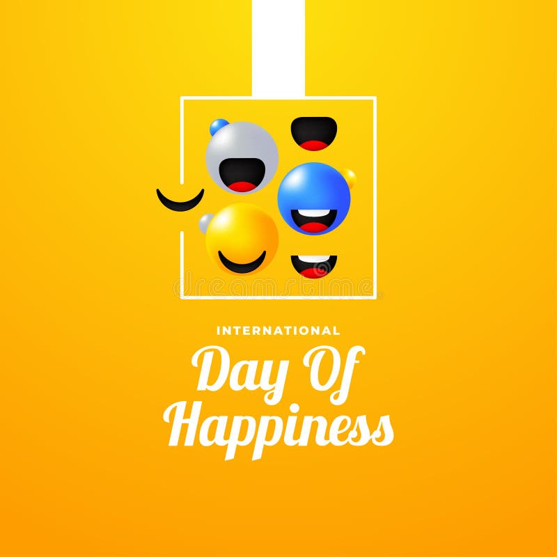 International Day of Happiness Moment. Happy Day Celebration Stock ...