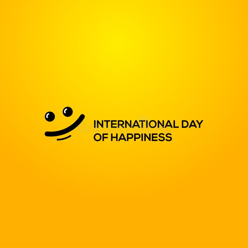 International Day of Happiness Vector Design for Banner or Background ...