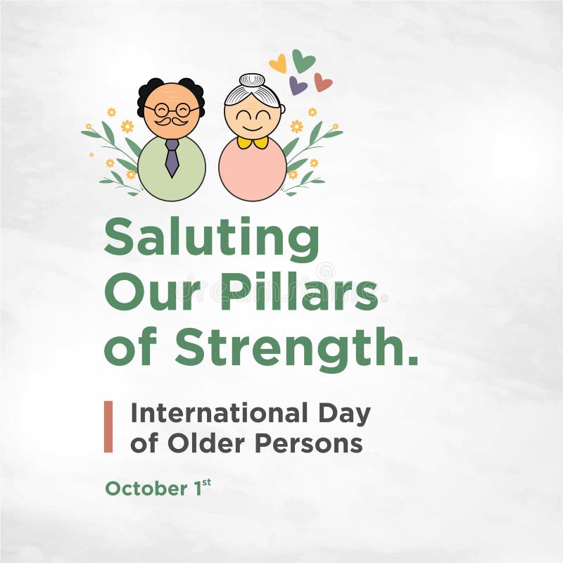 International Day of Older Persons 1st October Stock Vector ...