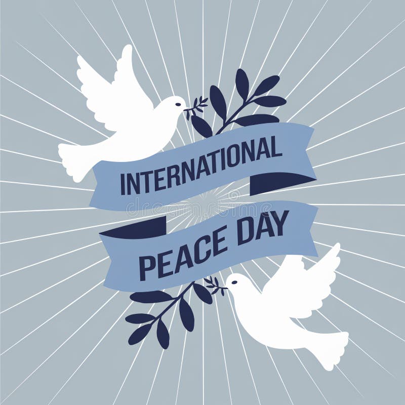 International Day of Peace Banner Stock Illustration - Illustration of ...